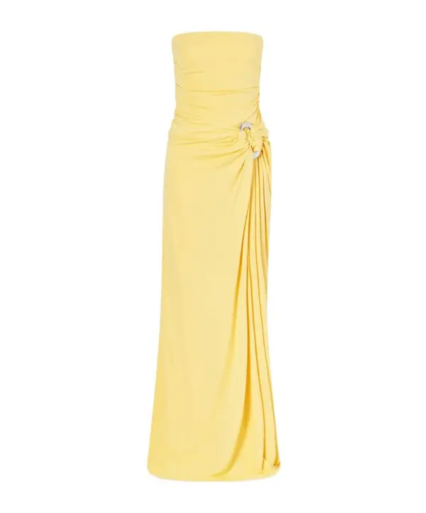 Simkhai Emma Strapless Embellished Jersey Gown - Yellow