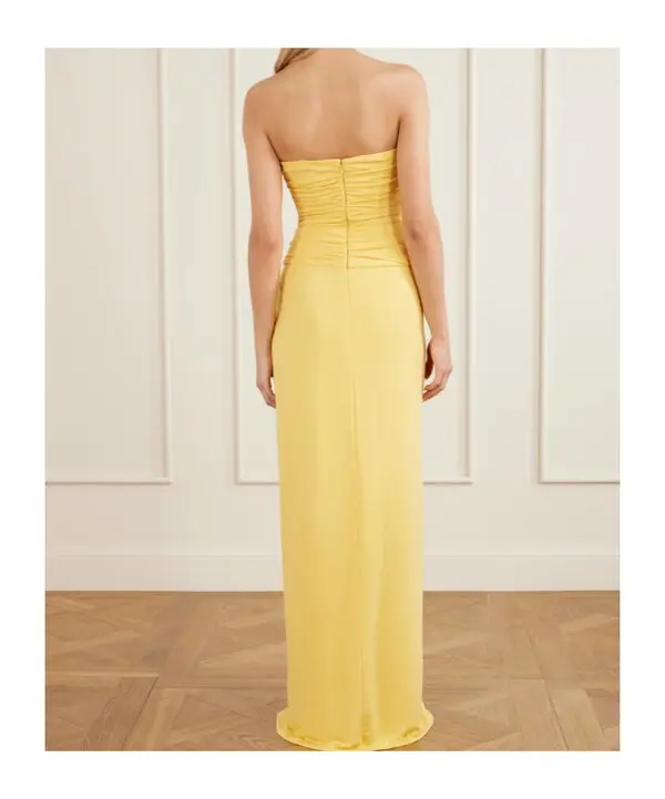 Simkhai Emma Strapless Embellished Jersey Gown - Yellow