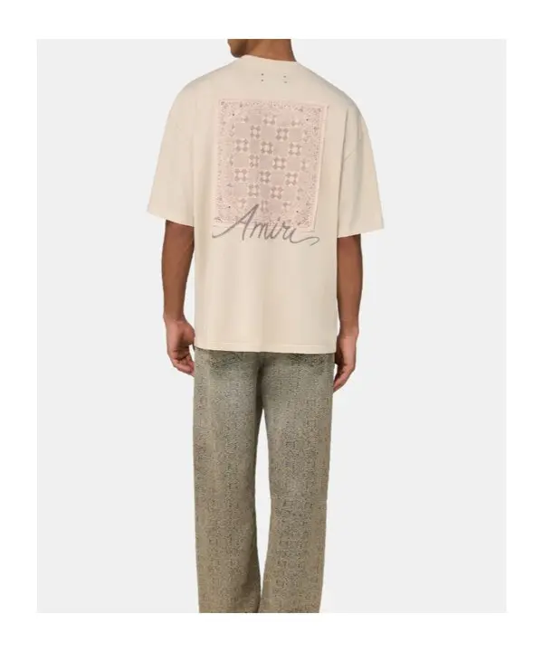 Amiri Logo-embroidered Bandana-patch T-shirt