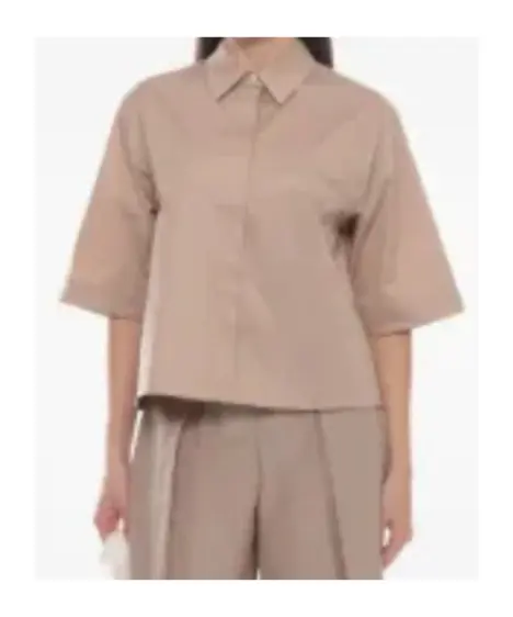 Peserico Boxy Short-sleeve Shirt With Chest Pocket