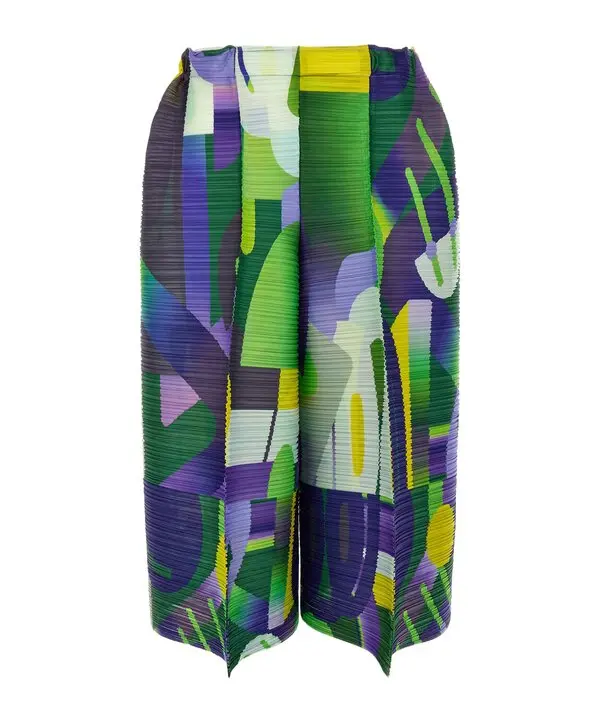 PLEATS PLEASE BY ISSEY MIYAKE Printed Pleated Shorts