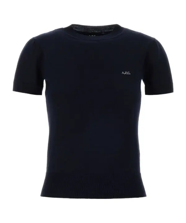 A.p.c. Gia Short-sleeve Knitted Top - Black