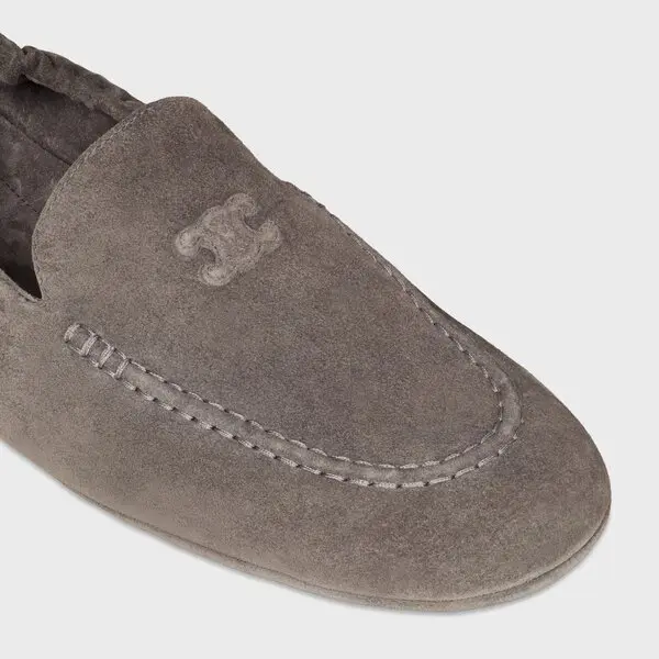 Celine Adam Loafer In Suede Calfskin