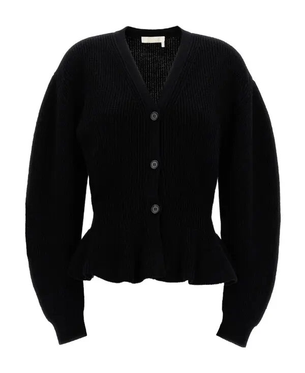 Chloé Ruffled Knit Cardigan