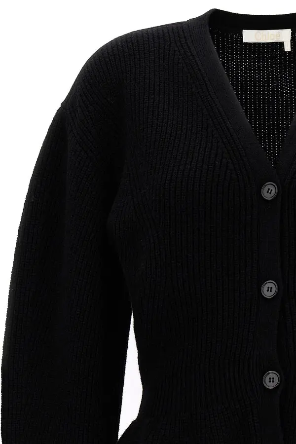 Chloé Ruffled Knit Cardigan