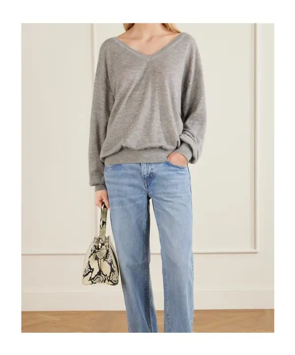 FRAME Long-sleeved V-neck Sweater
