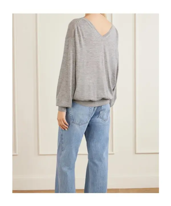 FRAME Long-sleeved V-neck Sweater