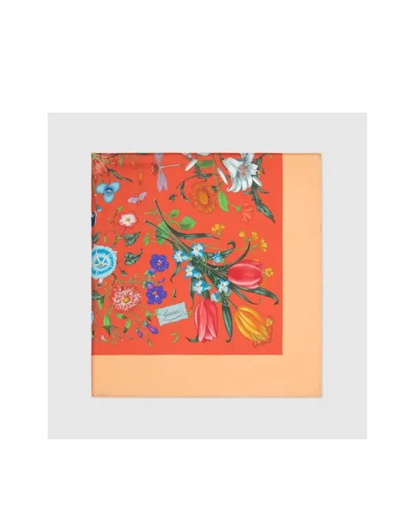 Gucci Floral Printed Square Scarf