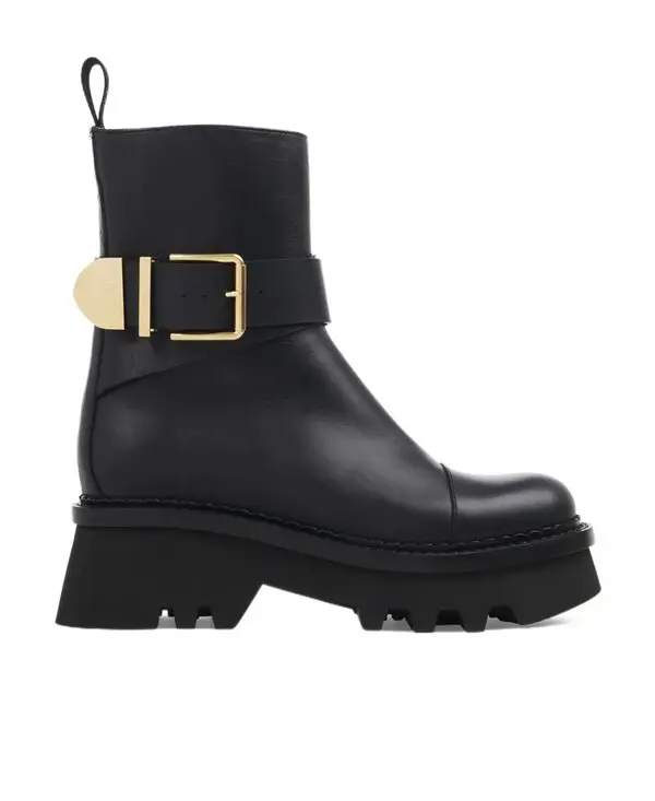 Chloé Owena Ankle Boots With Western Buckles