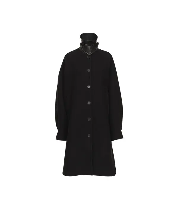 Chloé Wool Coat With Laced Collar