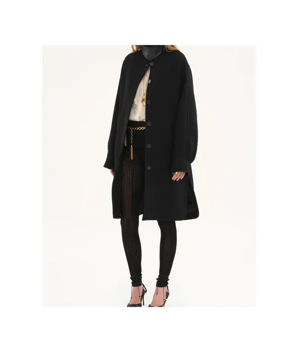 Chloé Wool Coat With Laced Collar