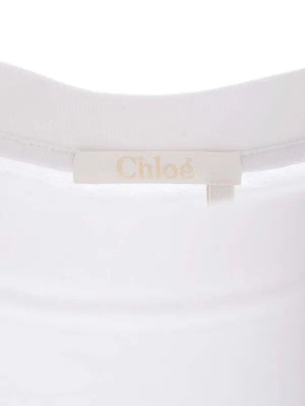 Chloé Logo Embroidered Crewneck T-shirt