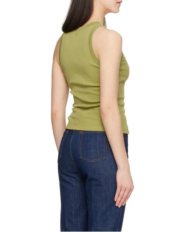 AMI Paris De Coeur Ribbed Tank Top