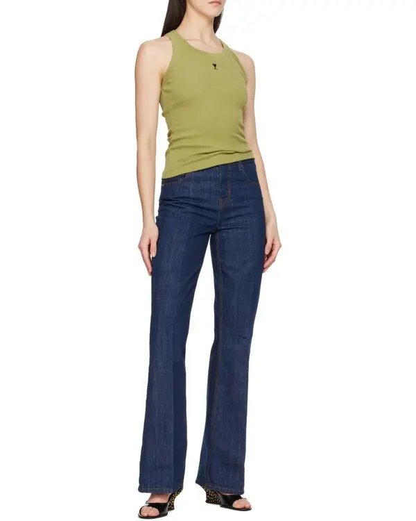 AMI Paris De Coeur Ribbed Tank Top