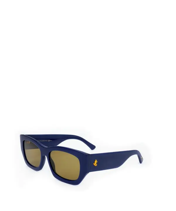 JIMMY CHOO Rectangular Sunglasses With Temple Logos