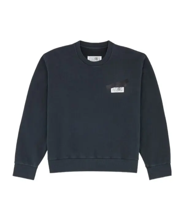 MAISON MARGIELA Logo Patch Crewneck Sweatshirt