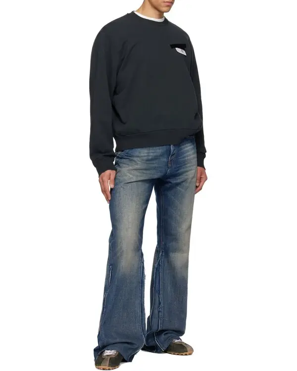 MAISON MARGIELA Logo Patch Crewneck Sweatshirt
