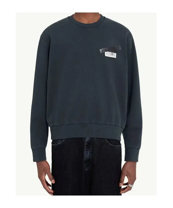 MAISON MARGIELA Logo Patch Crewneck Sweatshirt