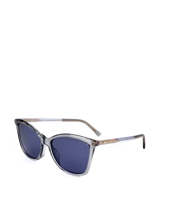 JIMMY CHOO Full Frame Sunglasses With Temple Logos - Blue