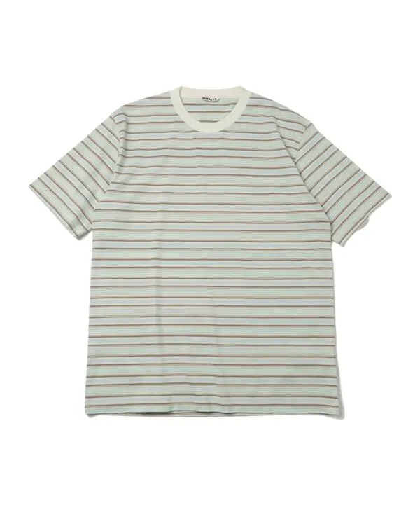 Auralee Striped Crewneck T-shirt - No