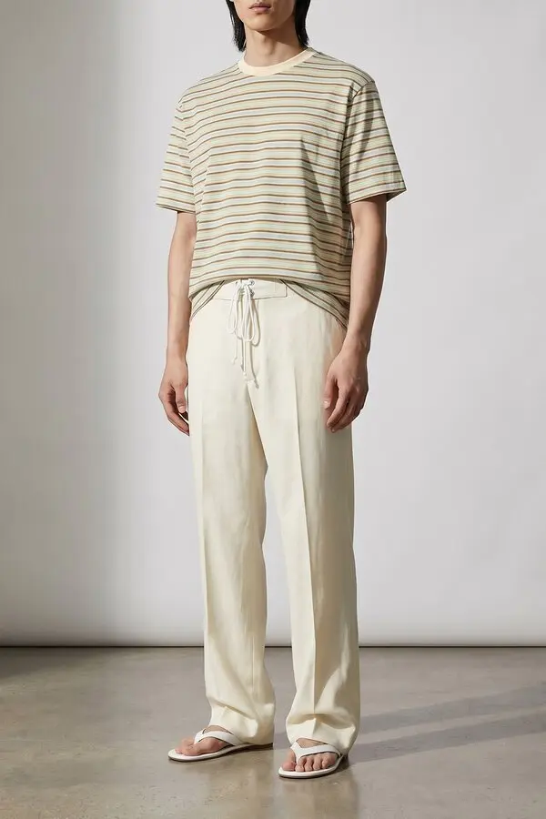Auralee Striped Crewneck T-shirt