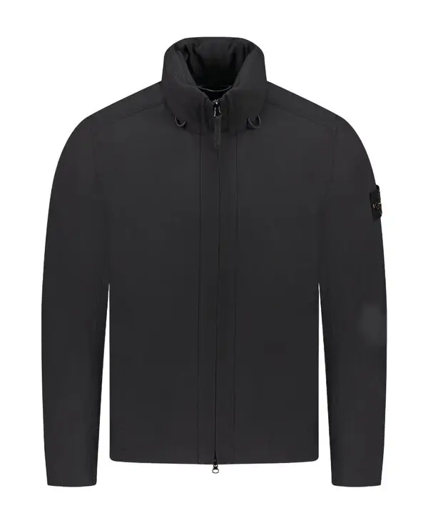 Stone Island High Neck Logo Patch Jacket