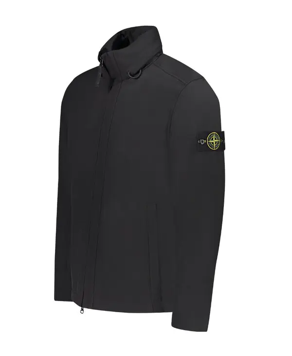Stone Island High Neck Logo Patch Jacket