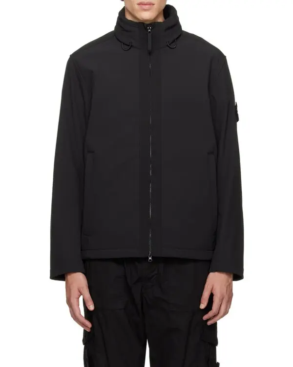 Stone Island High Neck Logo Patch Jacket