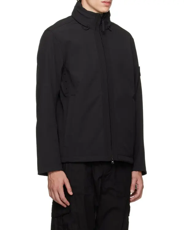 Stone Island High Neck Logo Patch Jacket
