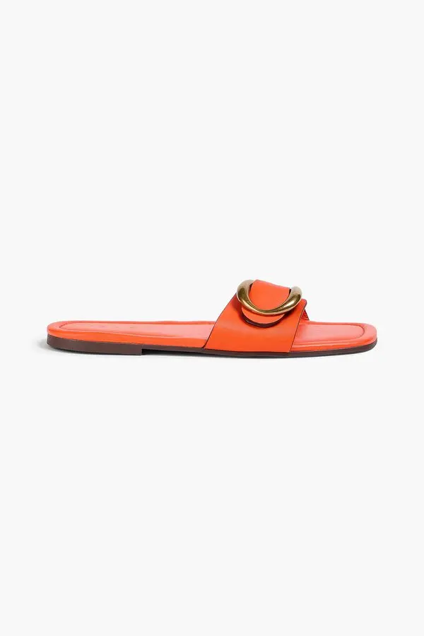 Farm Rio Buckled Leather Slides