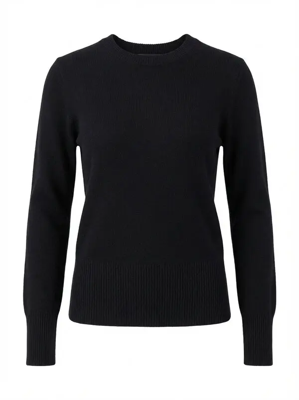 Soft Goat Long-sleeved Knitwear - Black