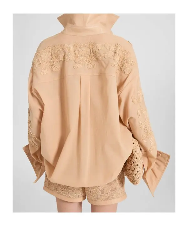 Ermanno Scervino Floral Embroidered Shirt Jacket