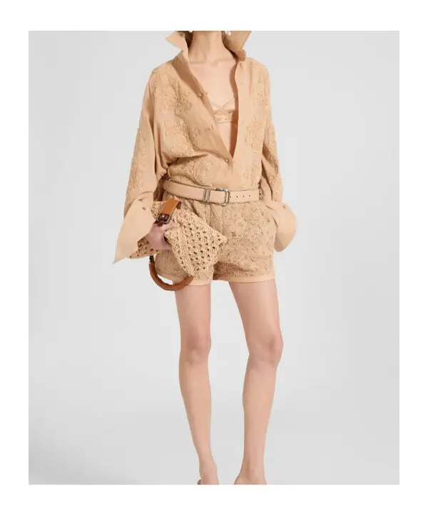 Ermanno Scervino Floral Embroidered Shirt Jacket