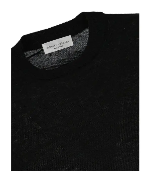 ROBERTO COLLINA Sheer Short-sleeve Knitted Top