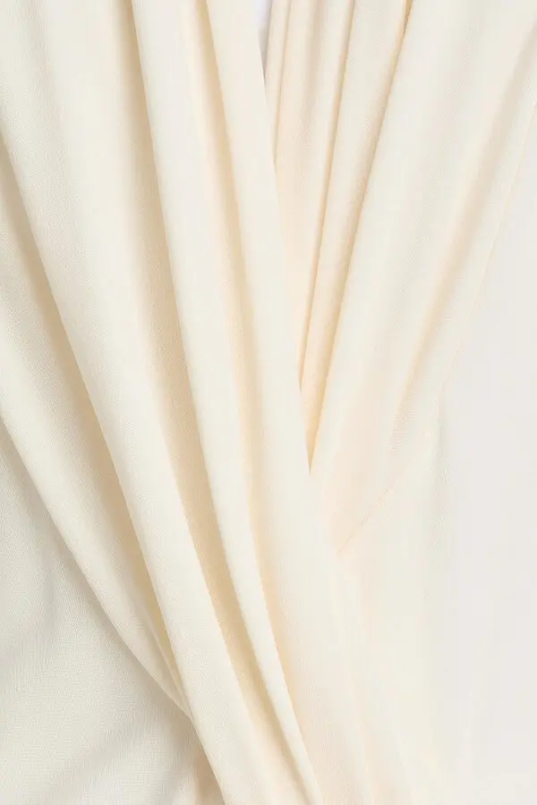 TOM FORD Embellished Draped Jersey Mini Dress - Ivory