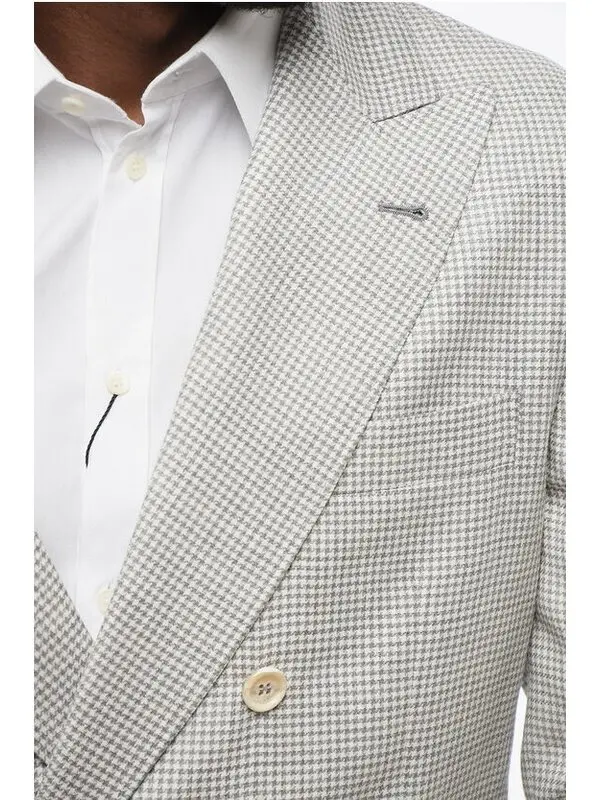 Brunello Cucinelli Houndstooth Double-breasted Suit