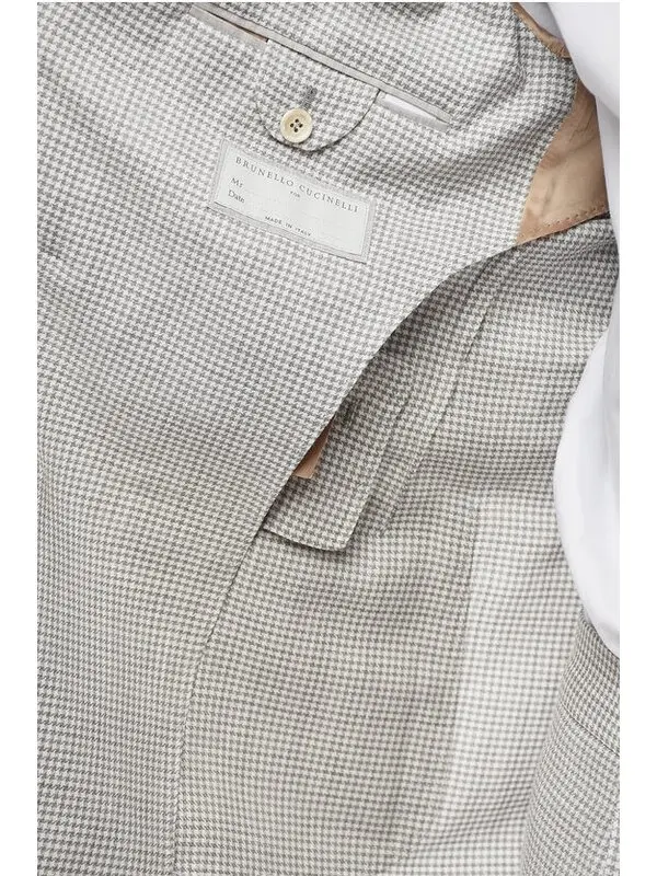Brunello Cucinelli Houndstooth Double-breasted Suit