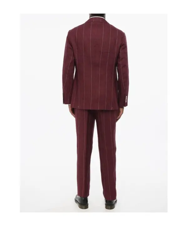 Brunello Cucinelli Pinstripe Linen Suit