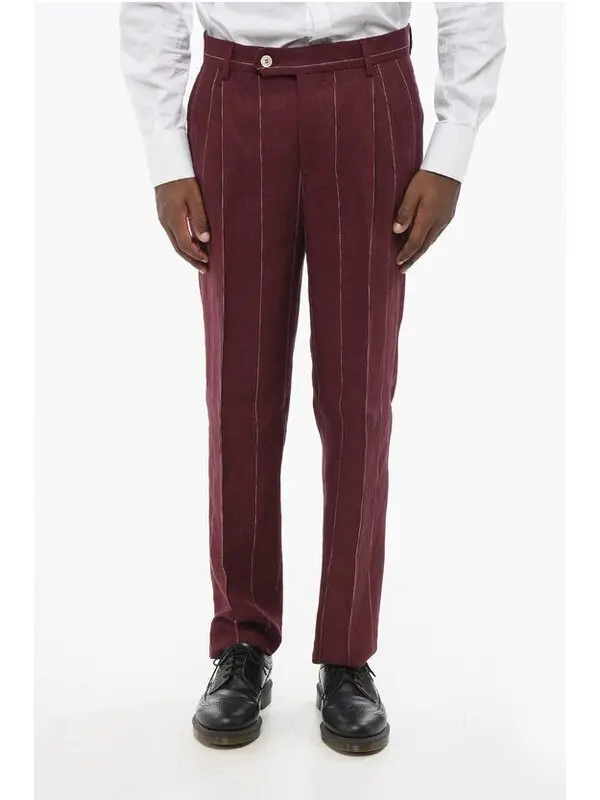 Brunello Cucinelli Pinstripe Linen Suit