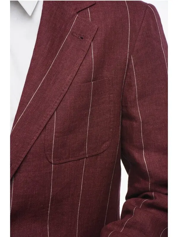 Brunello Cucinelli Pinstripe Linen Suit