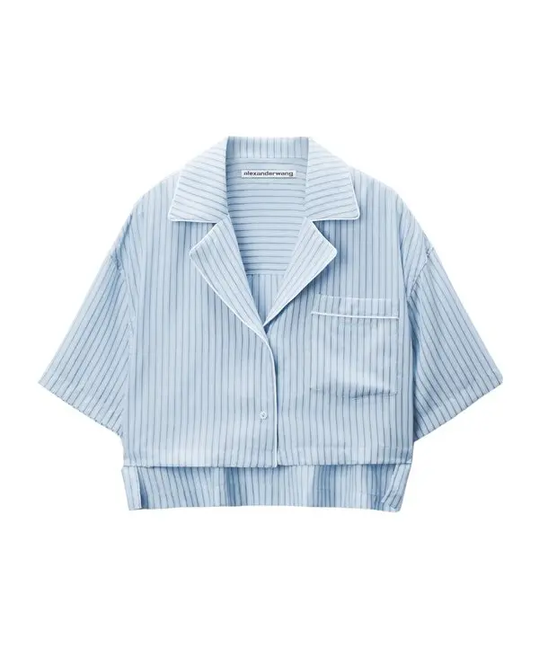 Alexander Wang Striped Cropped Shirt