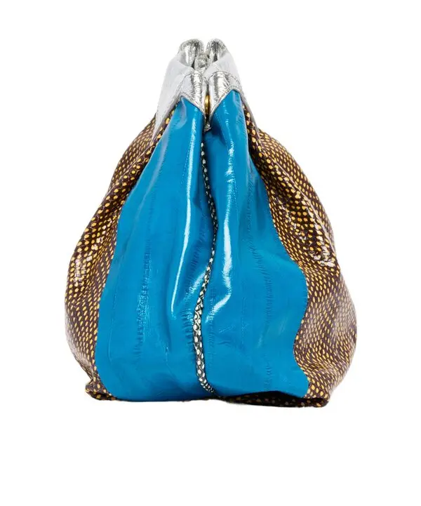 Dries Van Noten Color-blocked Shoulder Strap Clutch Bag