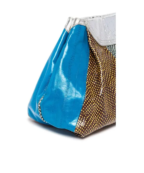 Dries Van Noten Color-blocked Shoulder Strap Clutch Bag