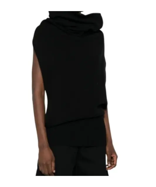 Alaïa Ribbed High-neck Open-back Jumper