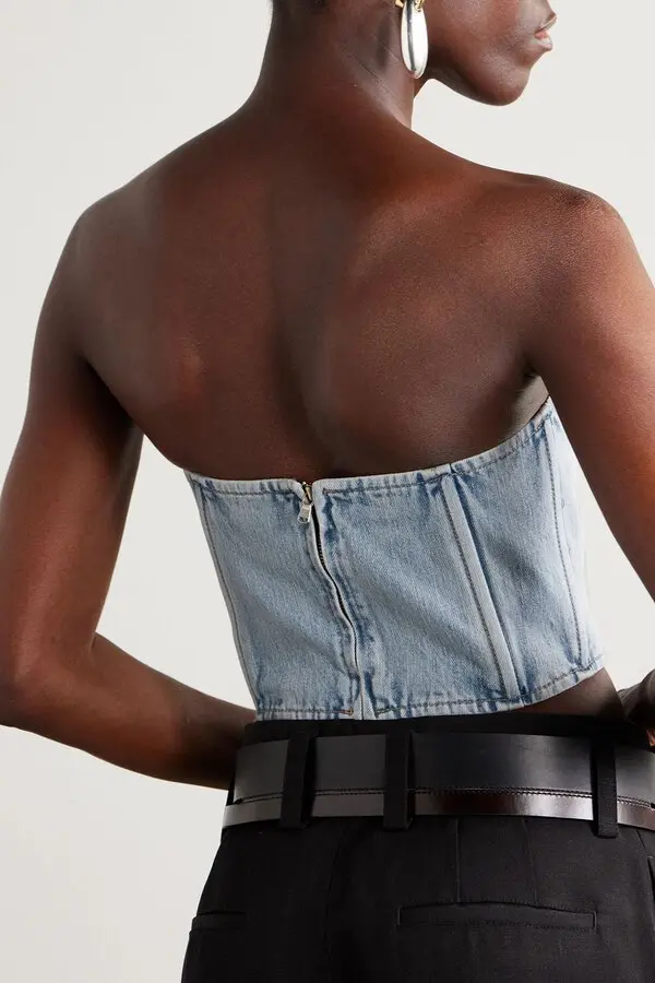 Wardrobe.NYC Strapless Denim Top