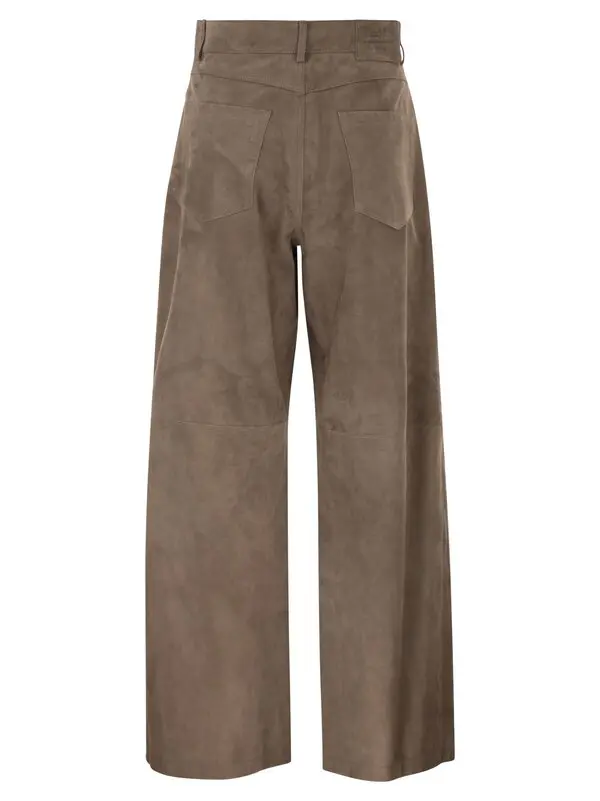 Max Mara Leather Trousers With Multiple Pockets