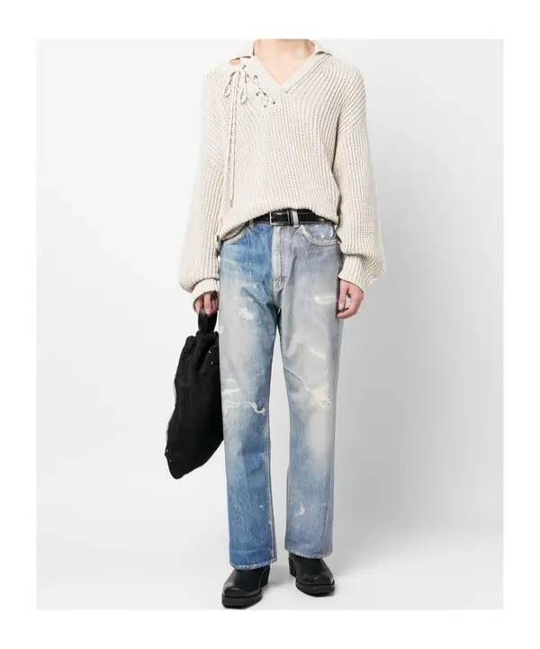 Our Legacy Distressed Wide-leg Jeans