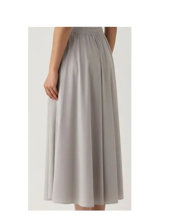 Herno Drawstring Pleat Detailed Midi Skirt