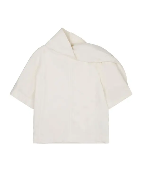 Bottega Veneta Short-sleeved Top With Zipper Closure - White