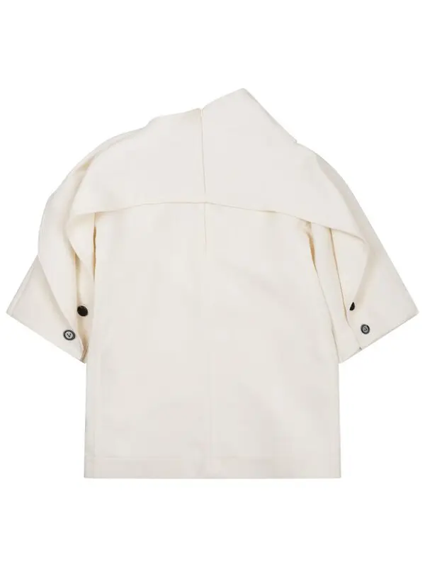 Bottega Veneta Short-sleeved Top With Zipper Closure - White